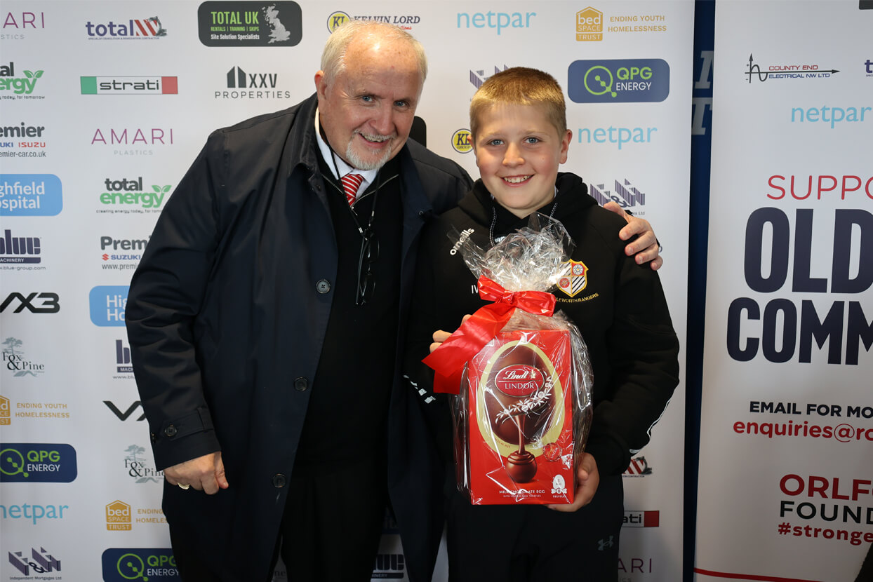 Bill Quinn gets a pat on the back for the way he leads from the front