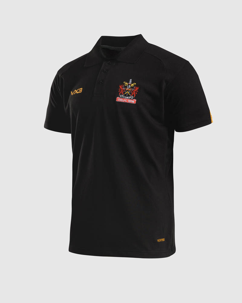 Oldham RLFC 2026 Vertex Polo Shirt Black/Amber